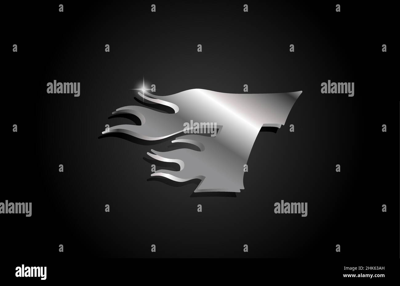 metal grey alphabet letter T logo icon design. Creative template for ...