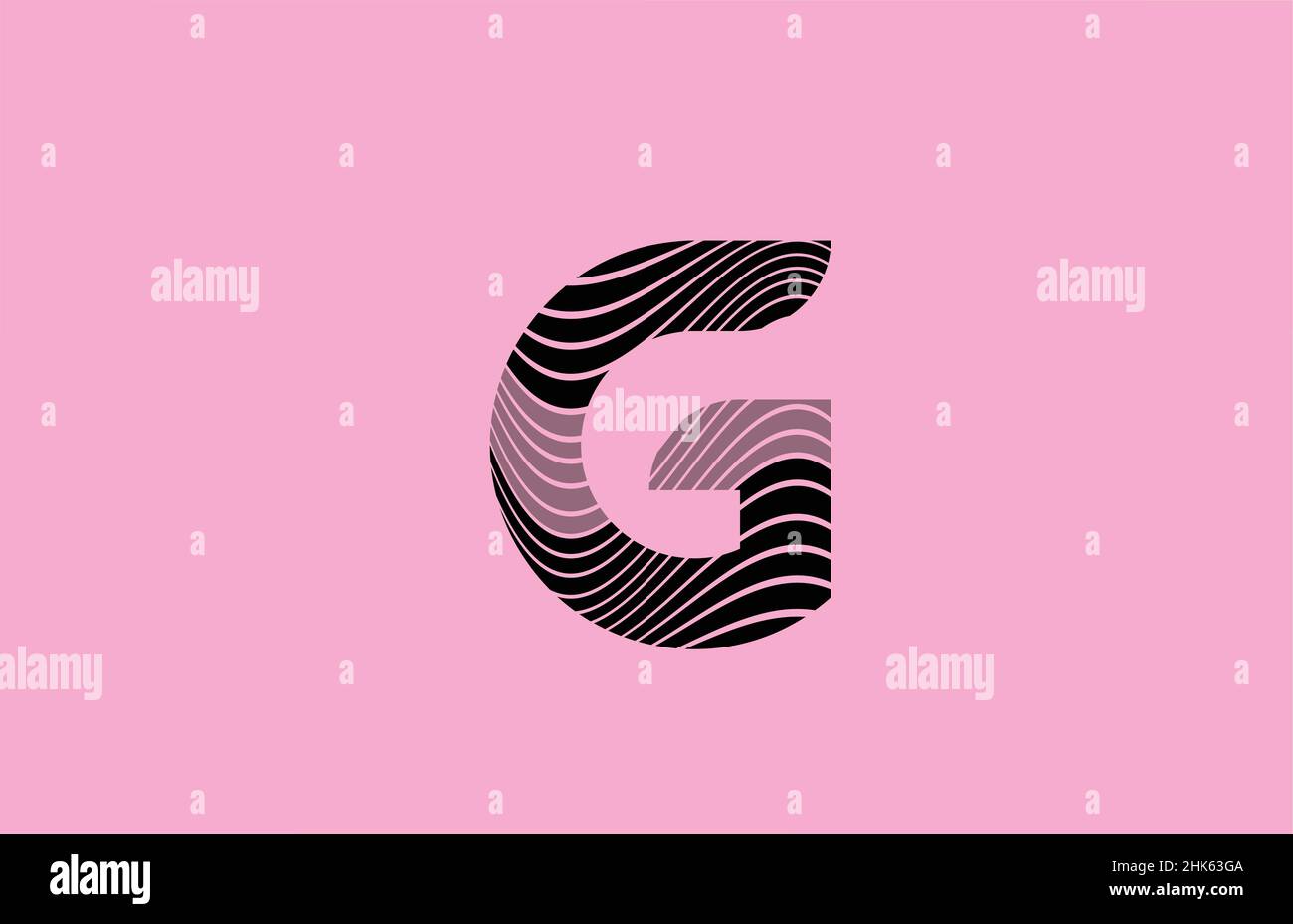 black letter G logo icon design with pink background. Creative template ...