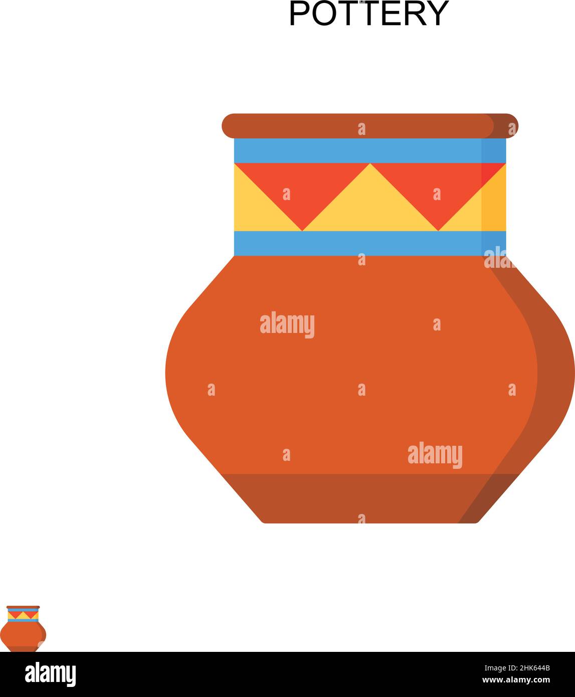 Pottery Simple vector icon. Illustration symbol design template for web ...