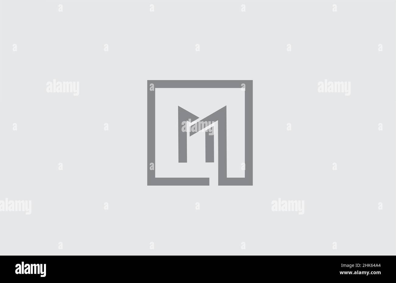 M line alphabet letter logo icon design. Creative template for business ...