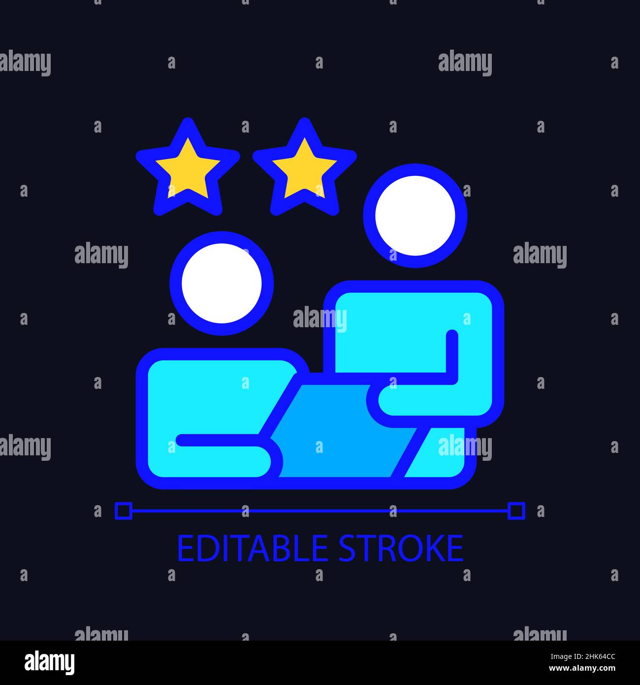 Feedback pixel perfect RGB color icon for dark theme Stock Vector Image ...