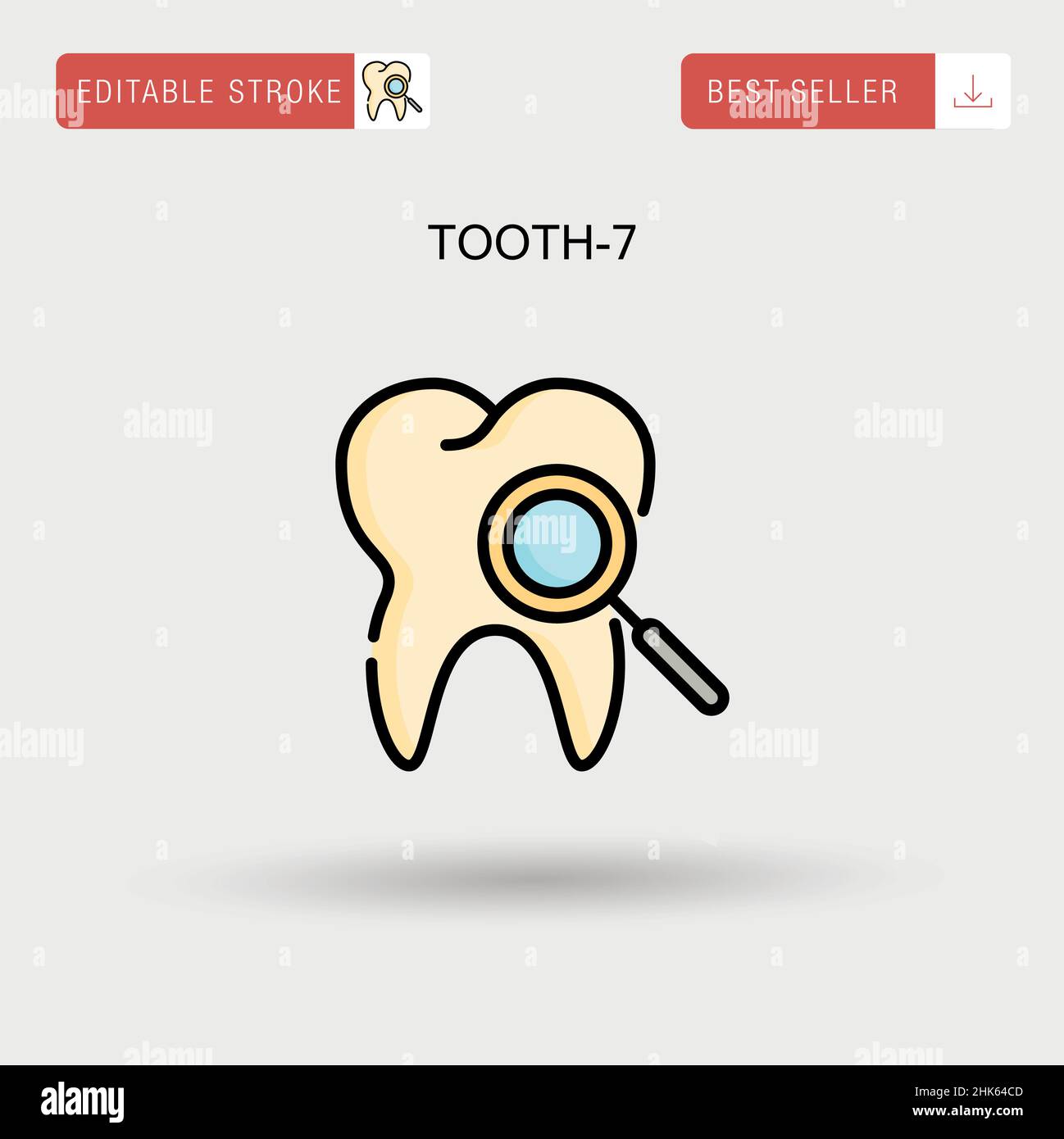 Tooth-7 Simple vector icon Stock Vector Image & Art - Alamy