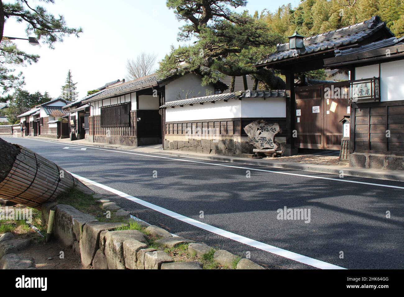 street and houses in matsue (japan Stock Photo - Alamy