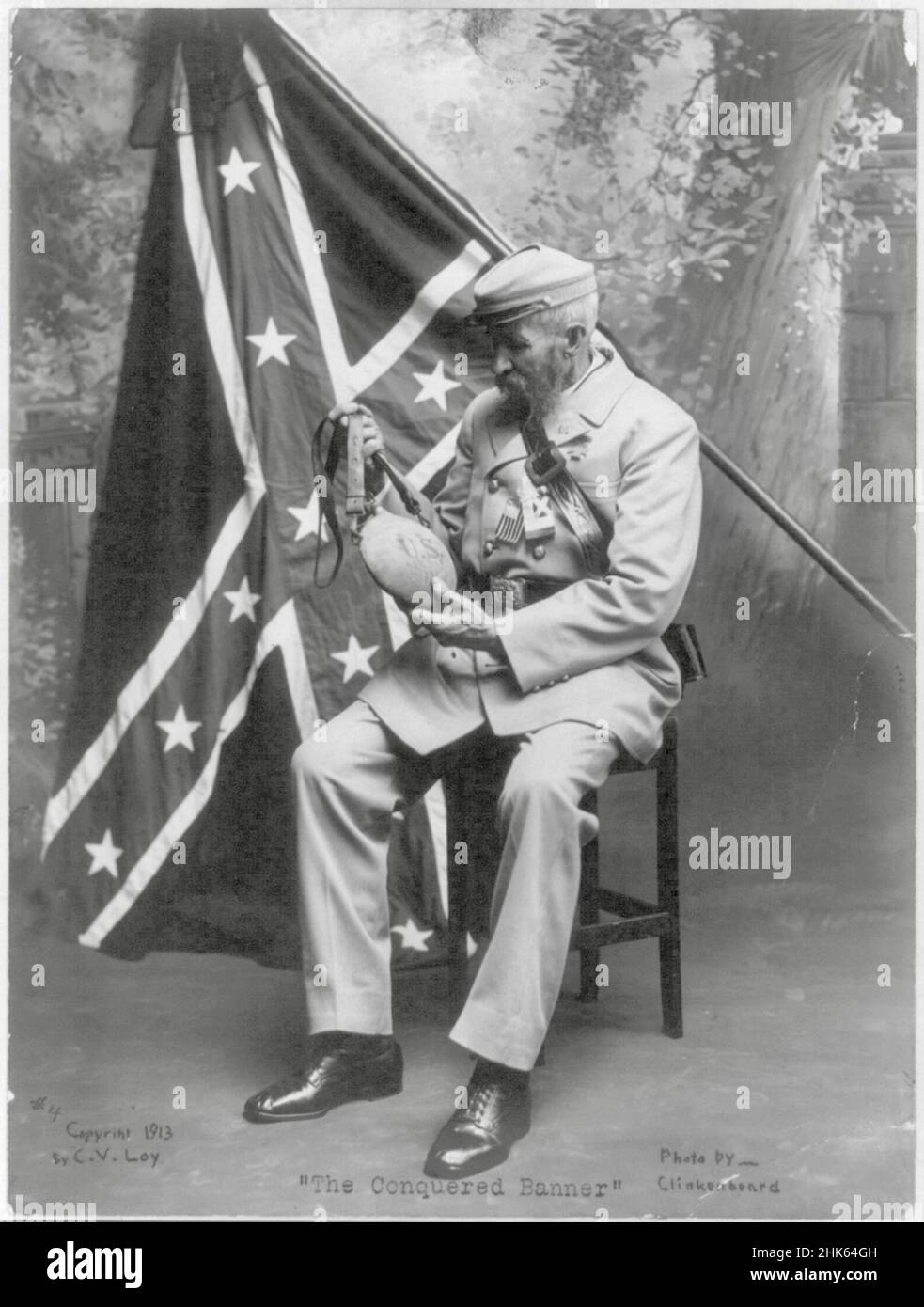 The Conquered Banner - Confederate Flag - 1913 Stock Photo - Alamy