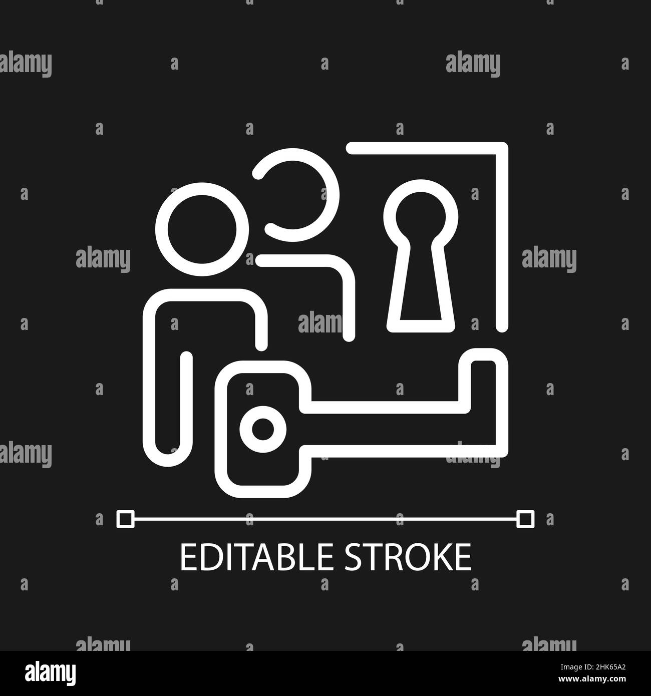 Problem solving pixel perfect white linear icon for dark theme Stock ...