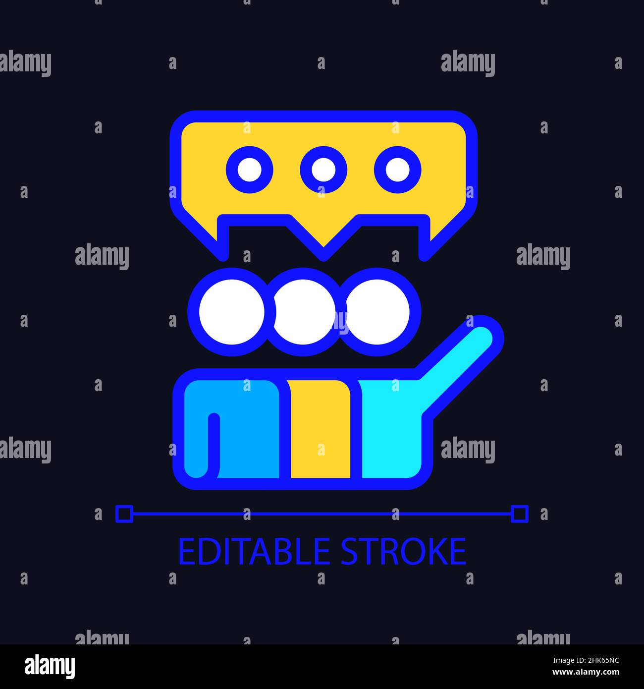 Groupthink pixel perfect RGB color icon for dark theme Stock Vector ...