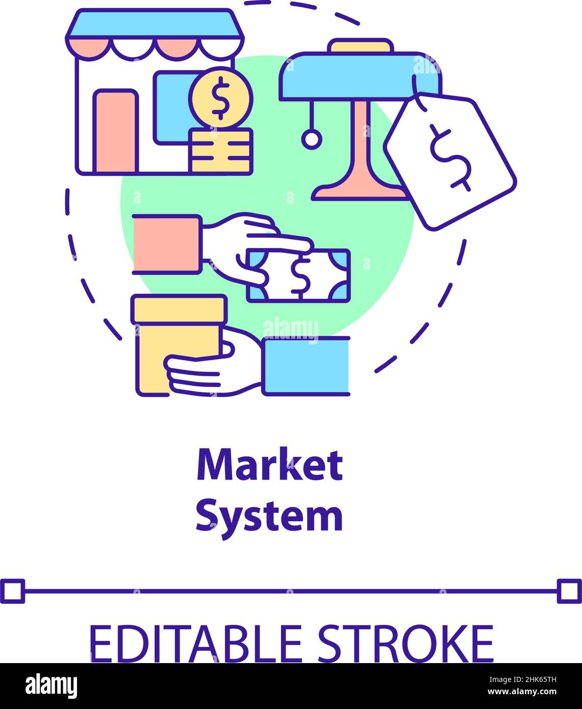 Market system concept icon Stock Vector Image & Art - Alamy