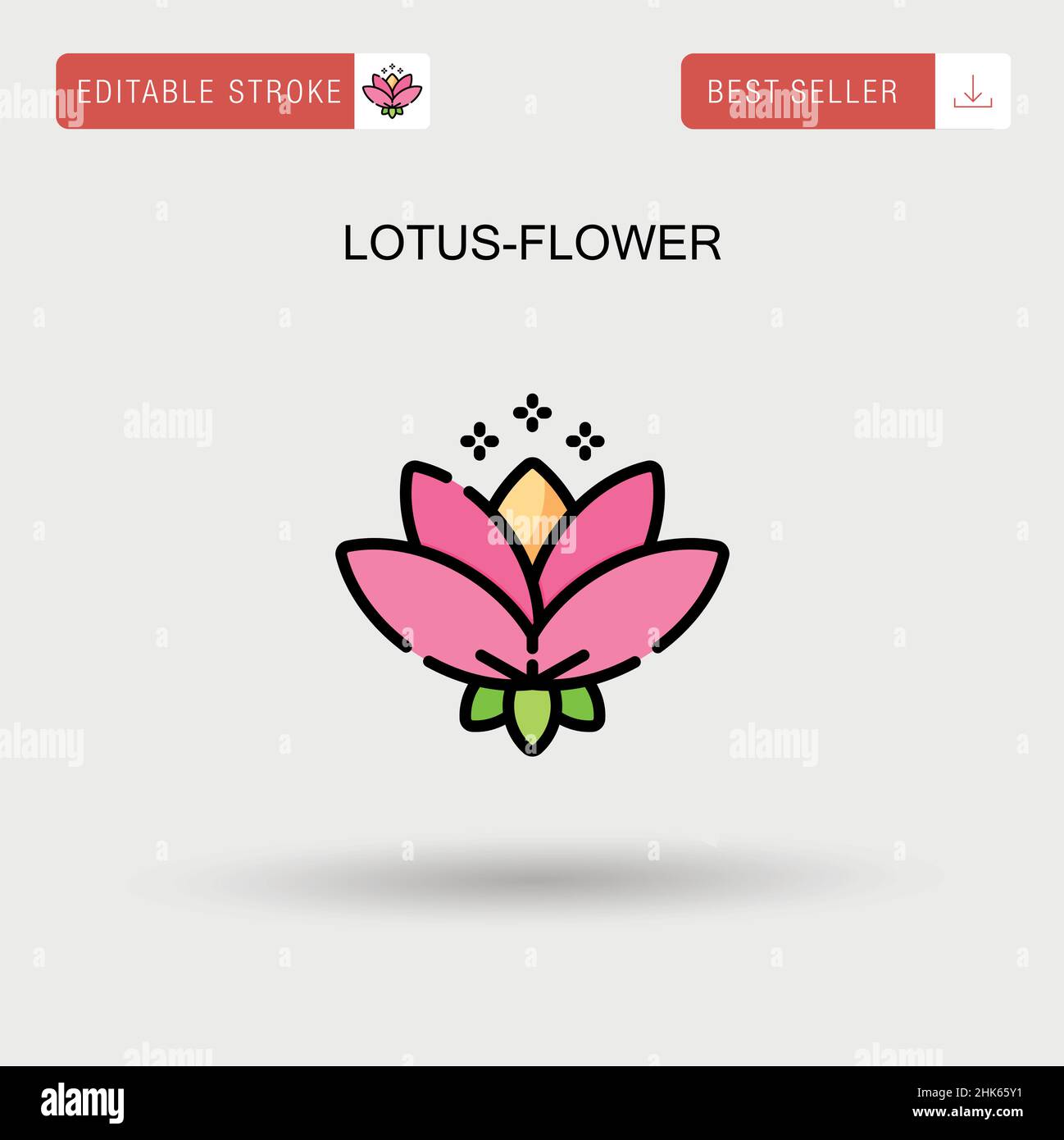 Lotus-flower Simple vector icon Stock Vector Image & Art - Alamy