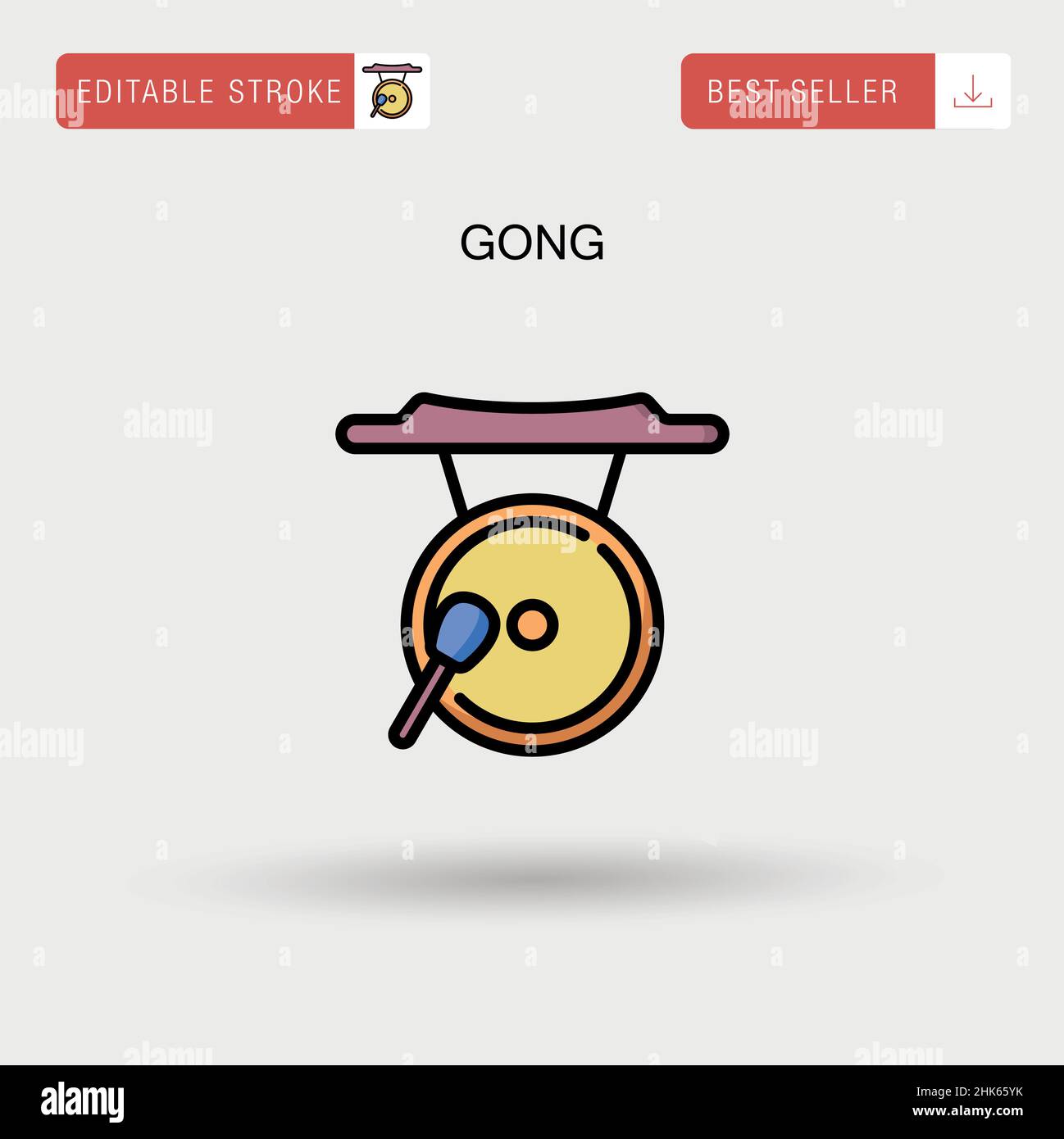 Gong illustration Stock Vector Images - Alamy