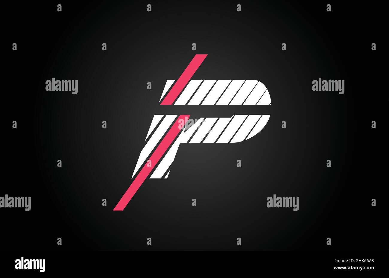 line design P alphabet letter logo icon design. Creative template for business and company with ...