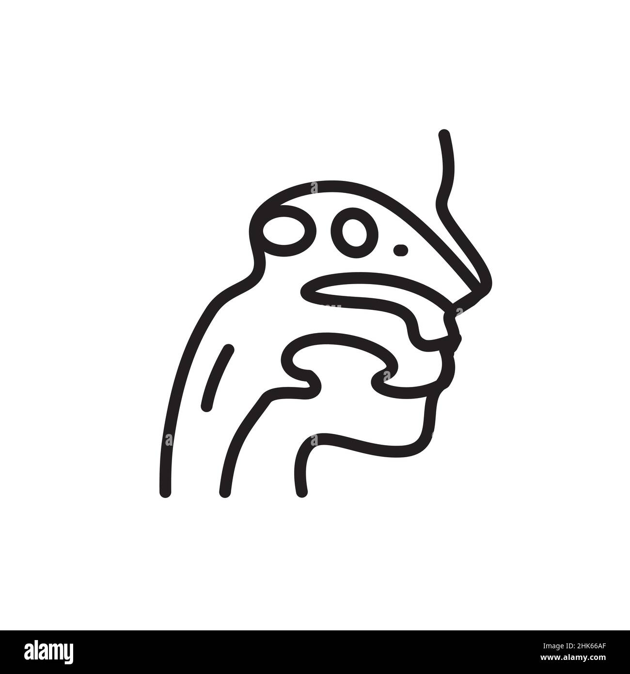 Sinusitis color line icon. Isolated vector element. Outline pictogram ...