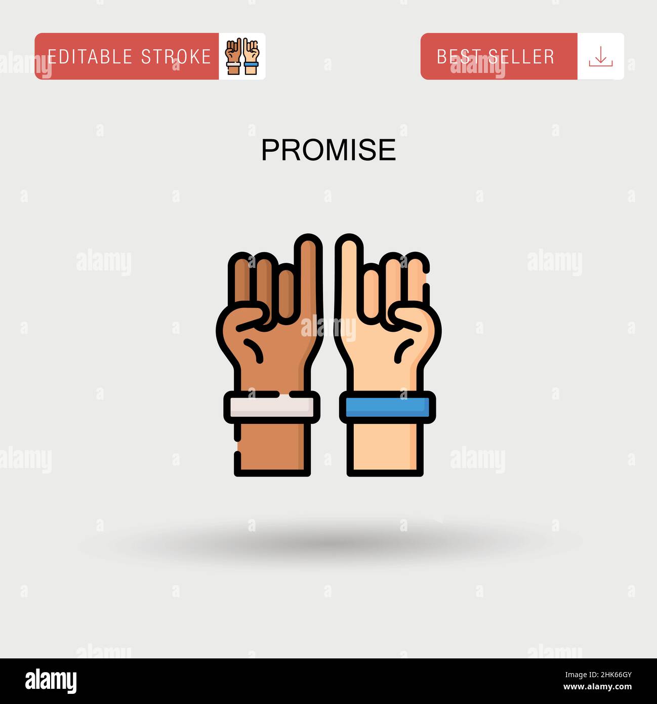 Promise hand gesture line Stock Vector Images - Alamy