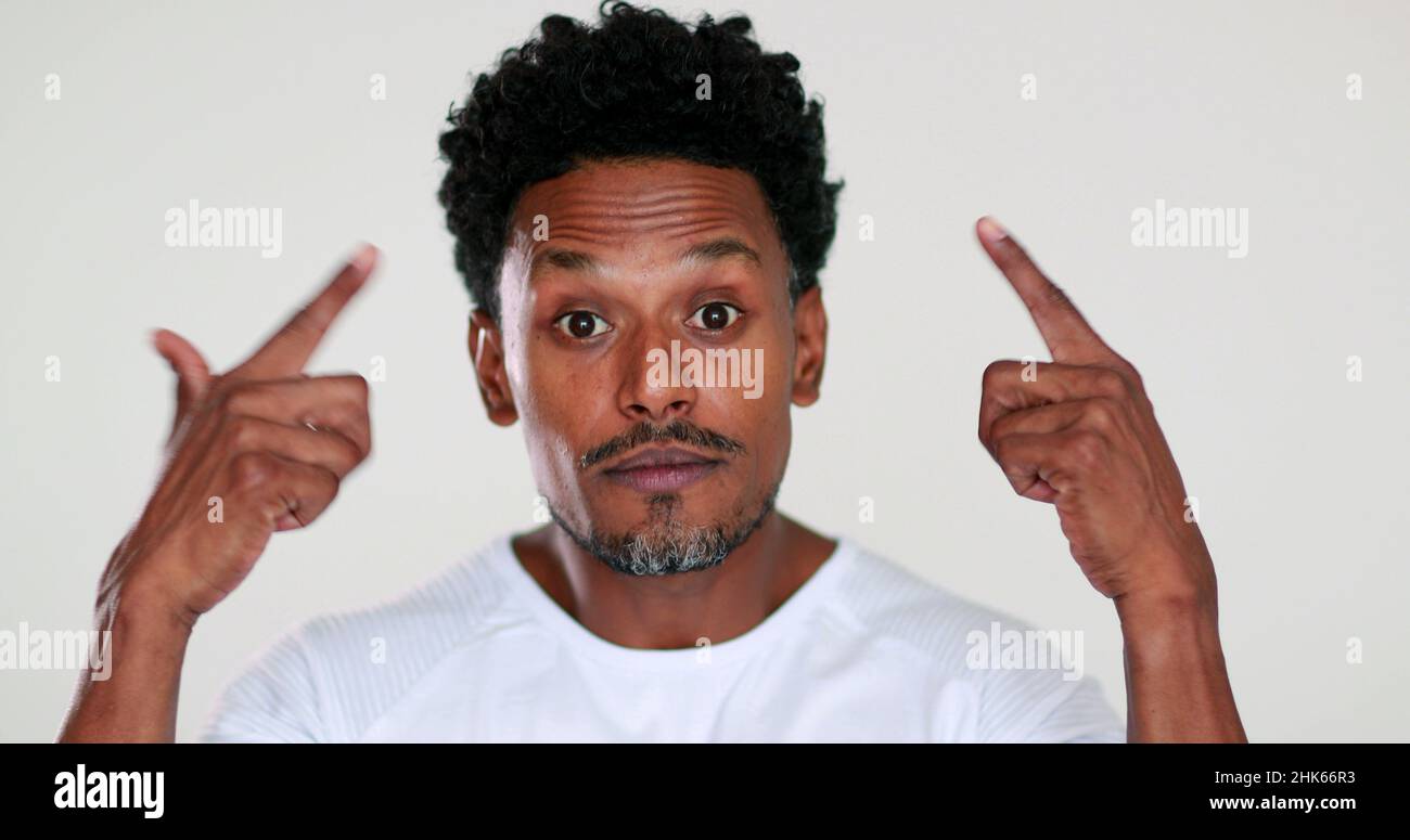 African american expressive crazy emotion, are you crazy gesture with ...