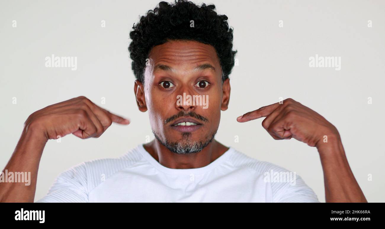 African american expressive crazy emotion, are you crazy gesture with ...