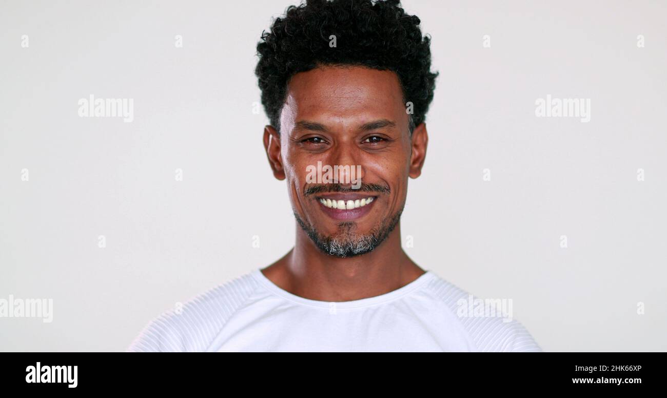 African American feeling relief changing emotion mood from stress to ...