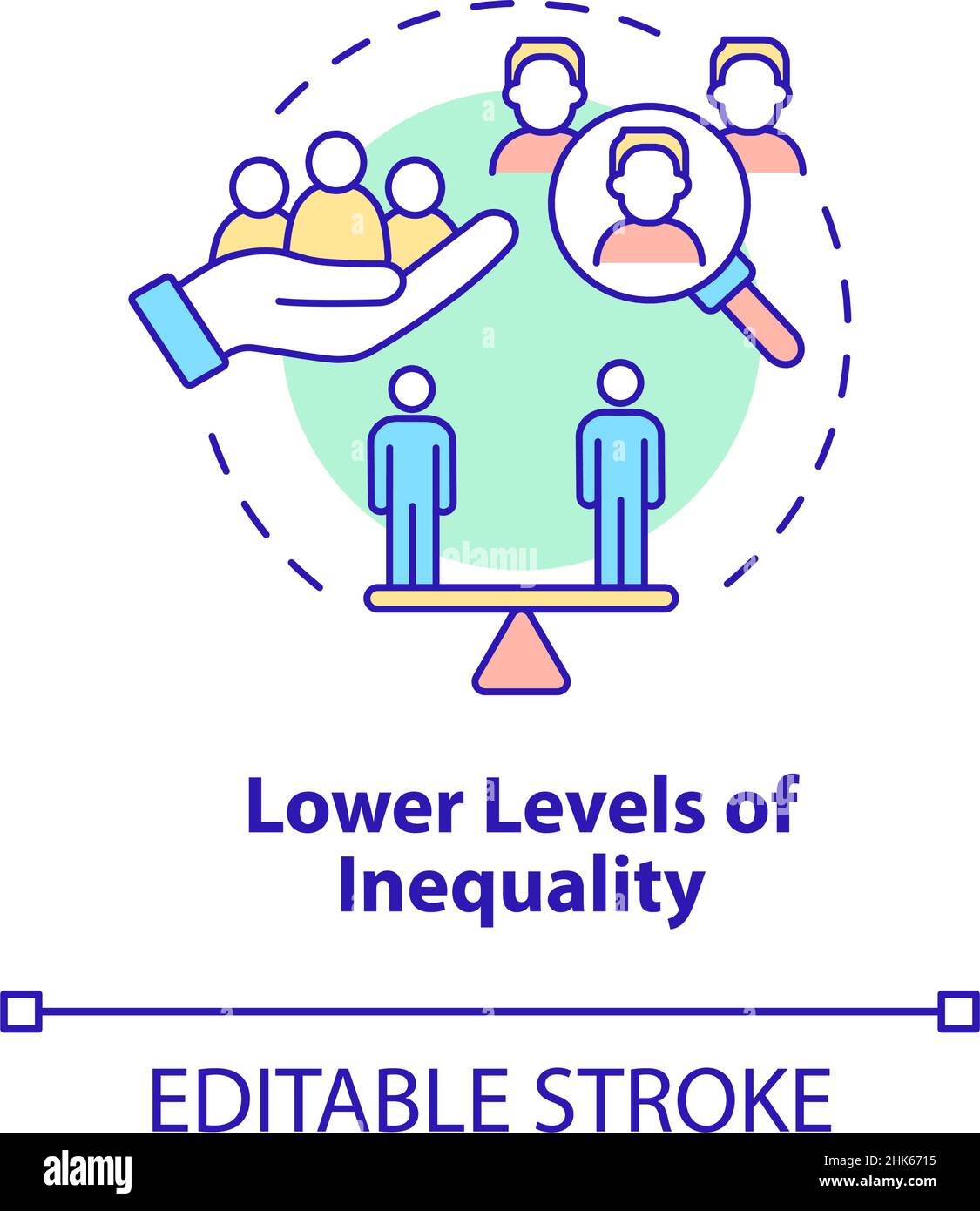 Lower levels on inequality concept icon Stock Vector Image & Art - Alamy