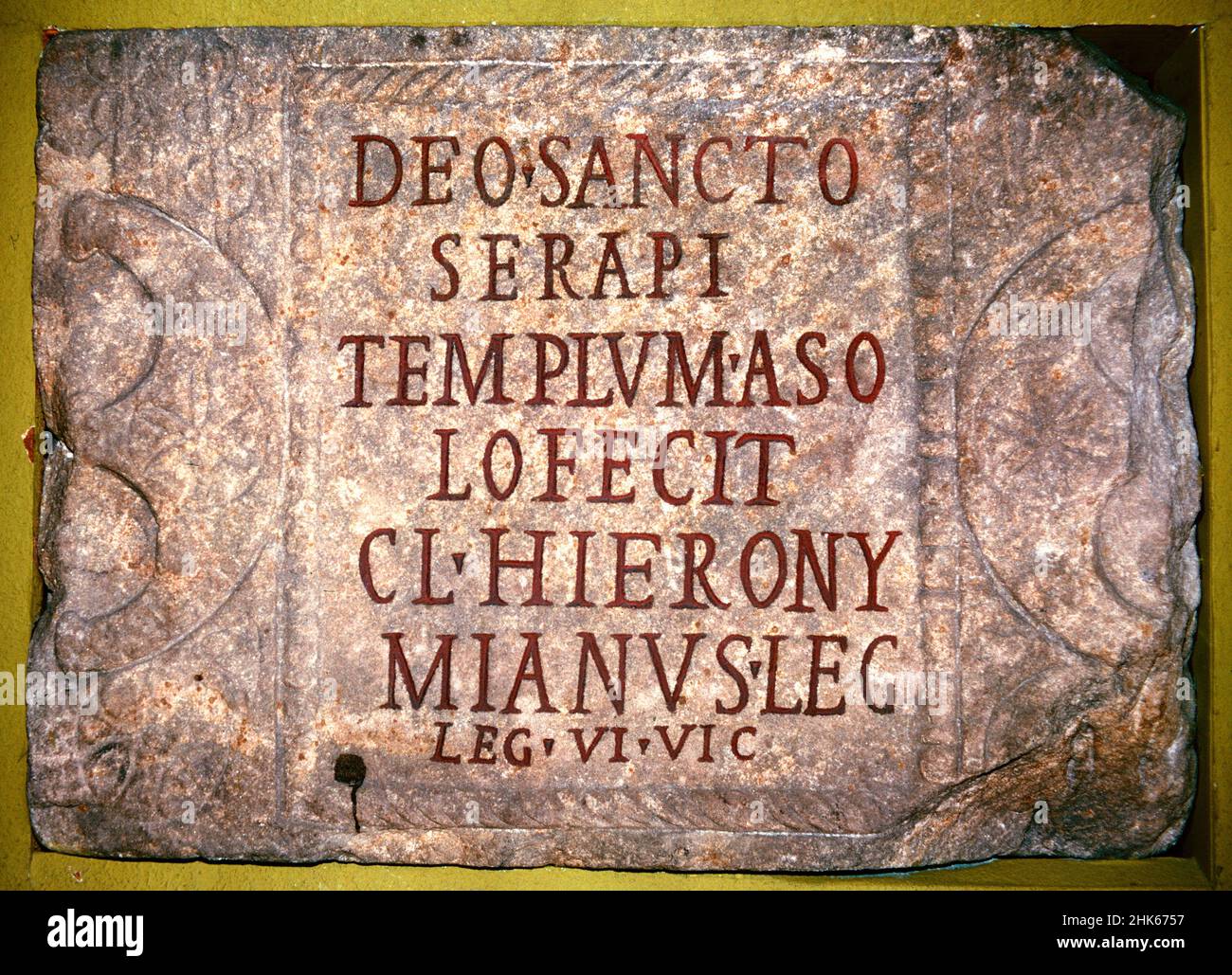 Remains of a Roman fort and the settlement Eboracum in York, base for ...