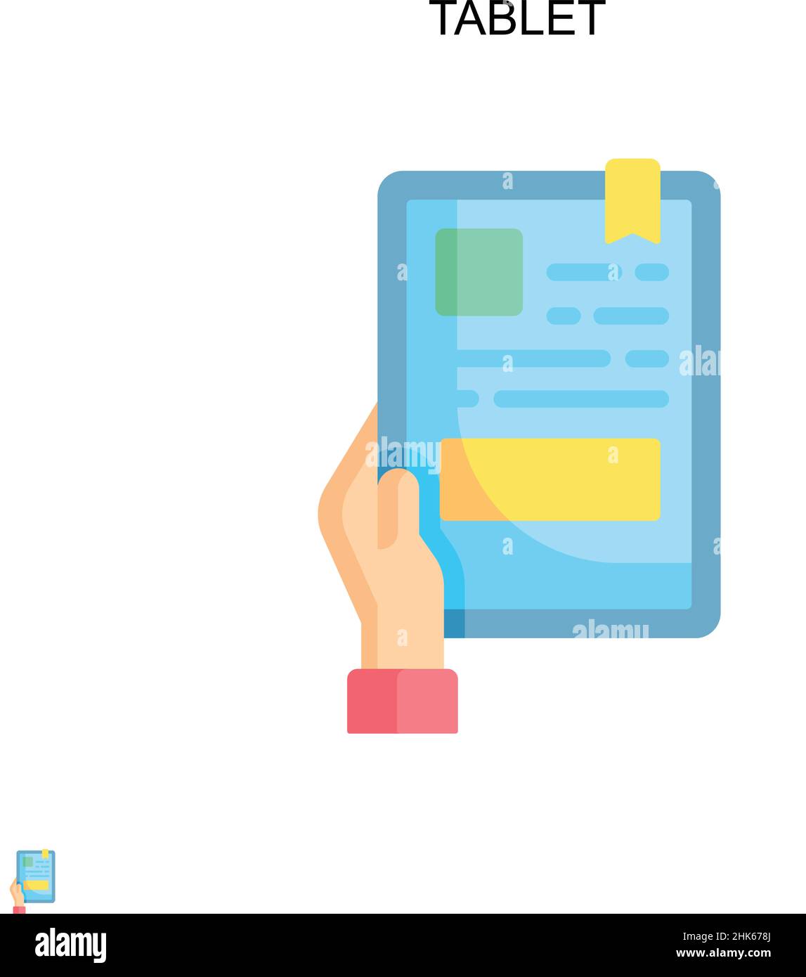 Tablet Simple vector icon. Illustration symbol design template for web ...