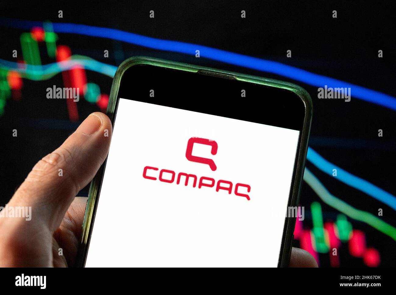 In this photo illustration the American technology computer ...