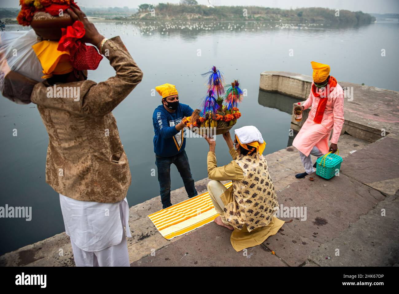 New Delhi, India. 02nd Feb, 2022. A sindhi priest seen performing ...