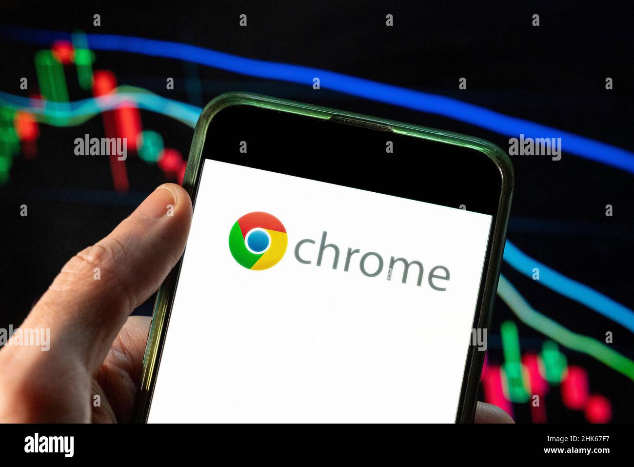 In this photo illustration the American web browser developed by Google ...