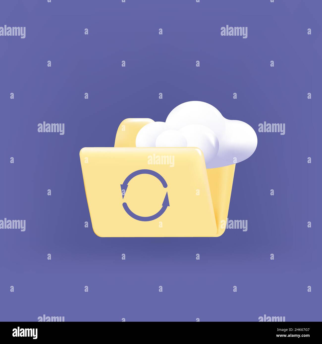 Cloud storage icon. Digital file organization service or app with data transfering Stock Vector ...