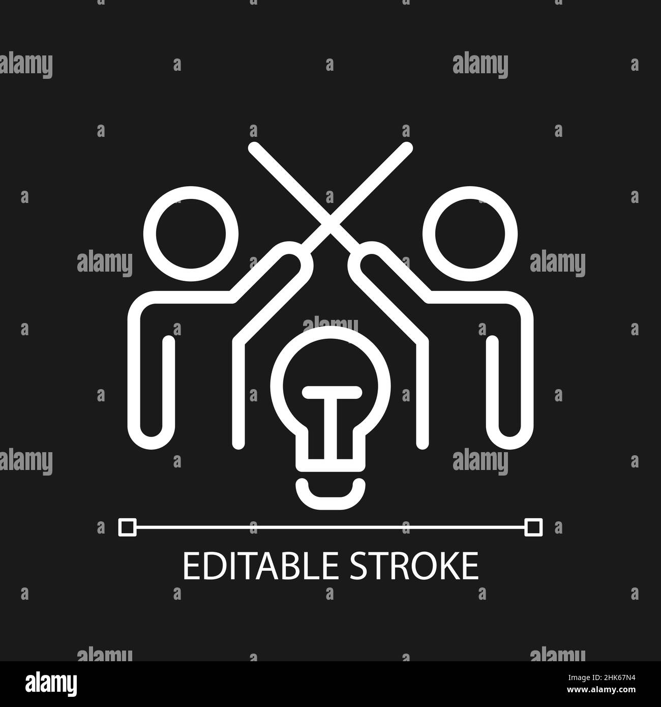 Conflict management pixel perfect white linear icon for dark theme ... Conflict management pixel perfect white linear icon for dark theme ...
