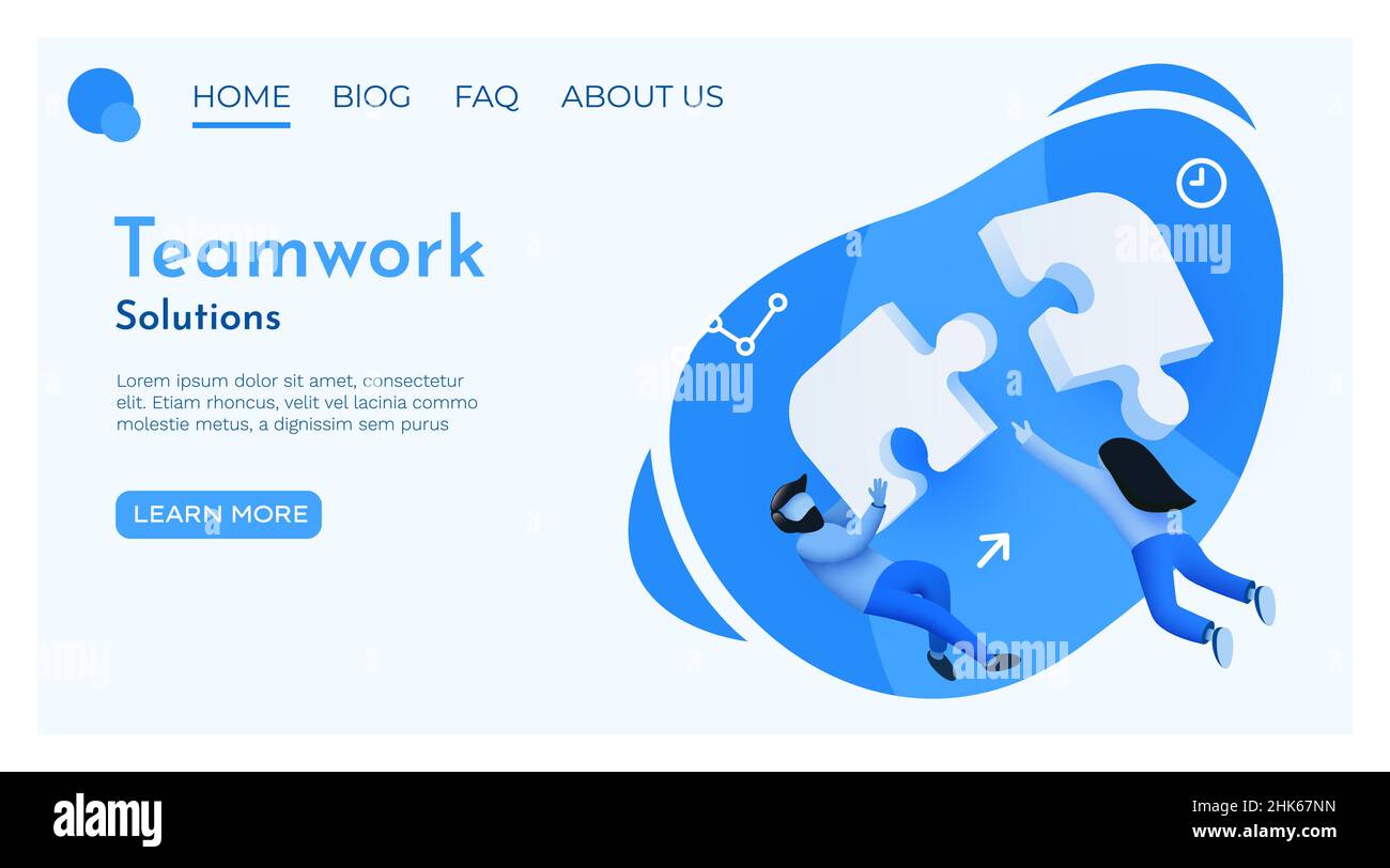 People fly around jigsaw puzzle. Cooperation, Teamwork and partnership ... People fly around jigsaw puzzle. Cooperation, Teamwork and partnership ...