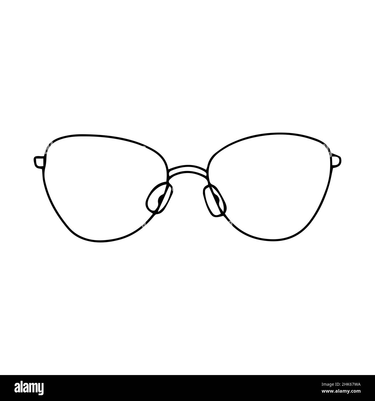 Eyeglasses isolated on white background. Optical element for vision ...