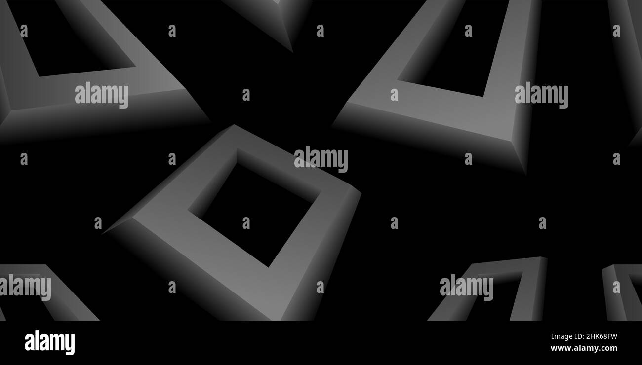 Seamless Background With Angular Elements Geometric Seamless Ornament 3d Effect Pattern