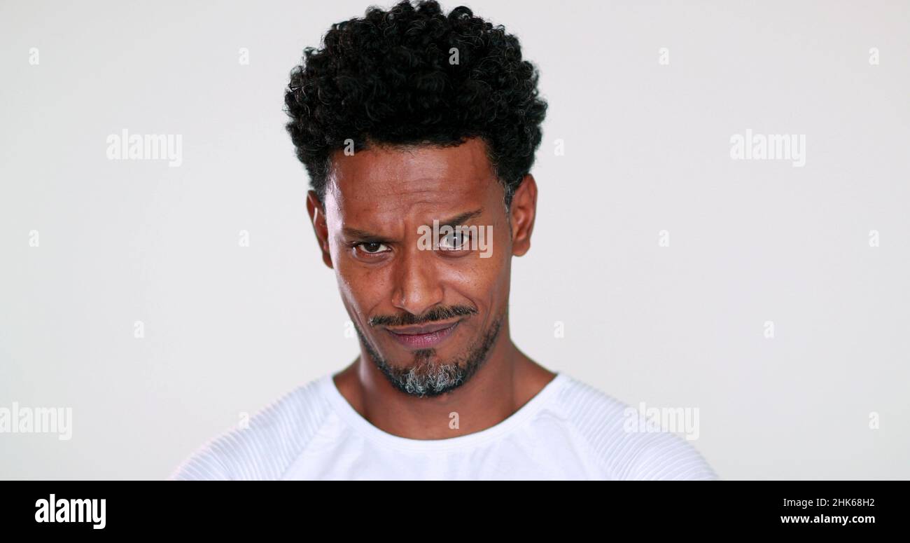 Happy black African man smiling and laughing portrait, charismatic man ...