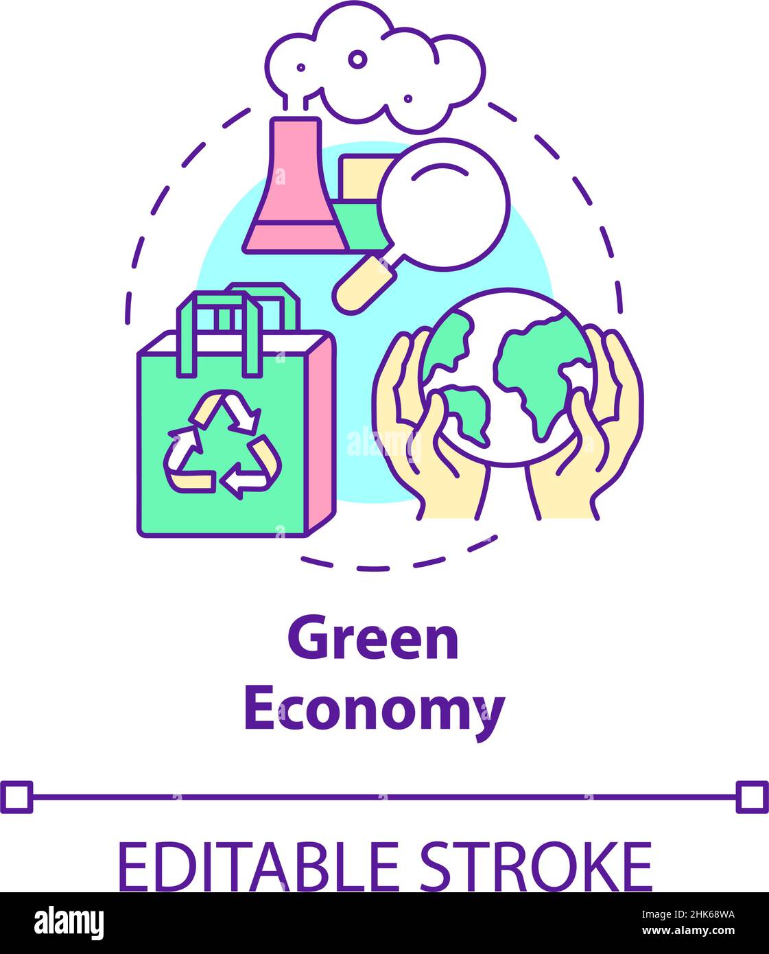 Green economy concept icon Stock Vector Image & Art - Alamy
