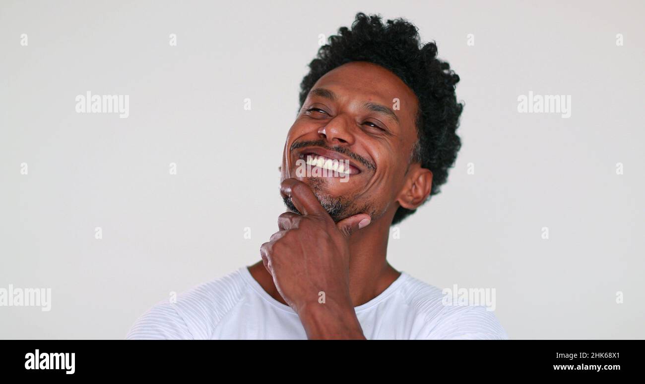 Person acting arrogant and superior, African American portrait ...