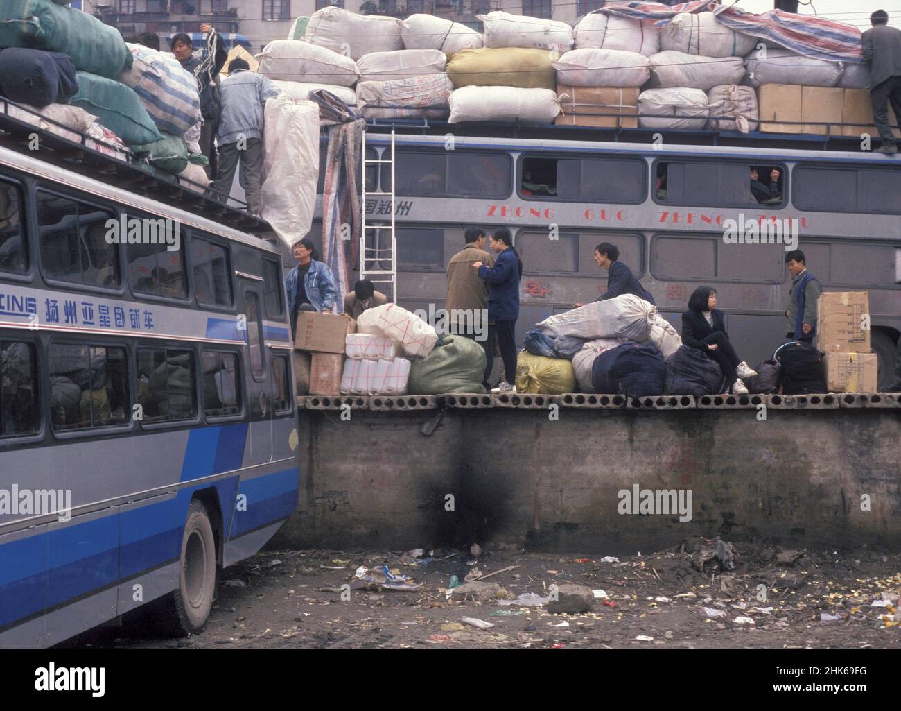 goods Carrier at the Bus Terminal in the City of Wuhan in the Province ...