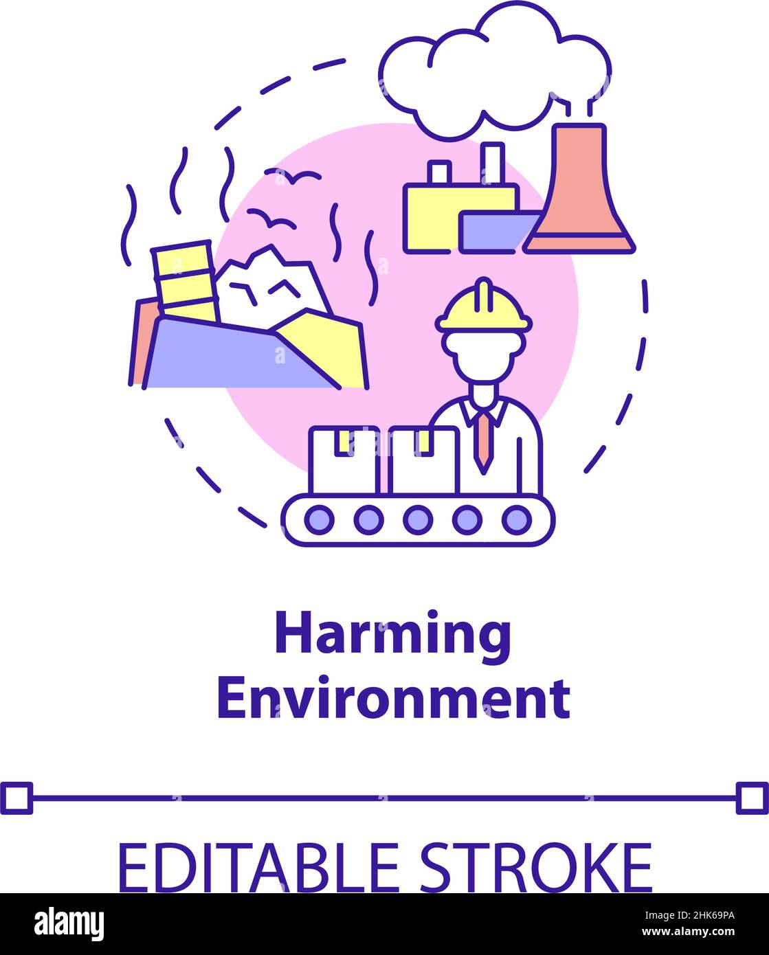 Harming environment concept icon Stock Vector Image & Art - Alamy