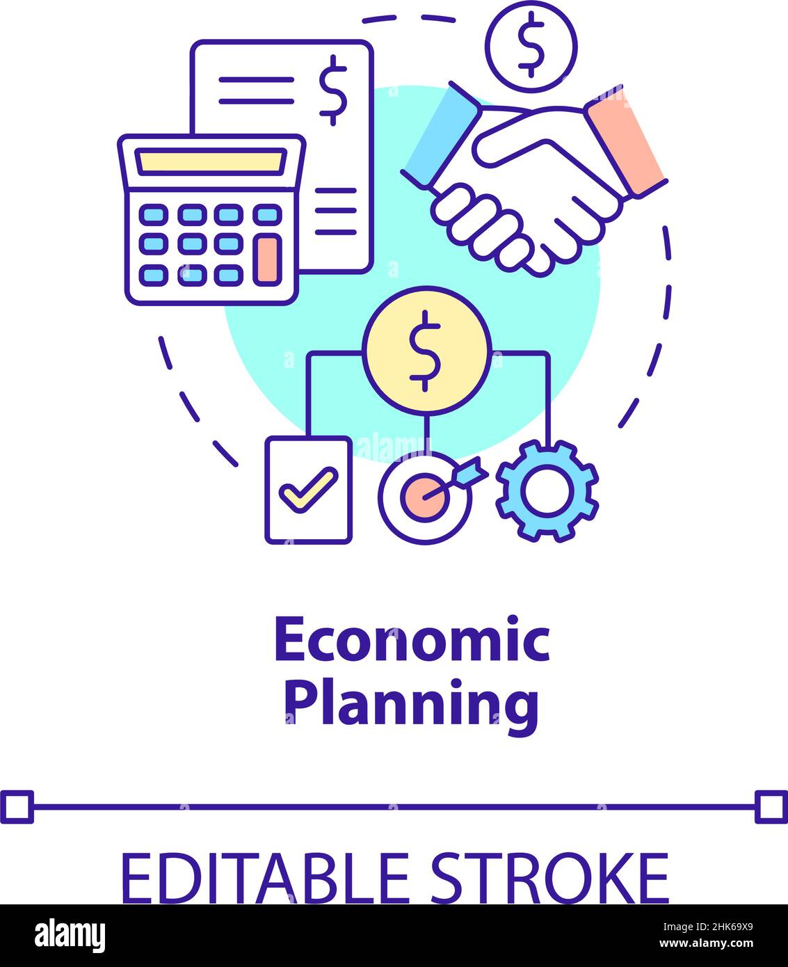 Economic planning concept icon Stock Vector Image & Art - Alamy