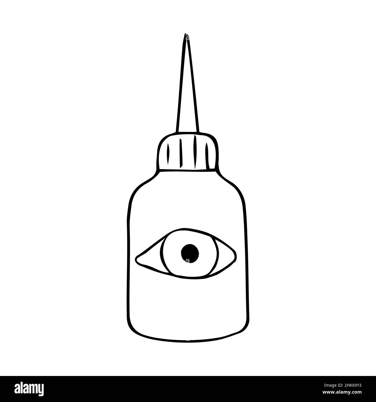 Eyes drops isolated on white background. Medicine for health of vision ...