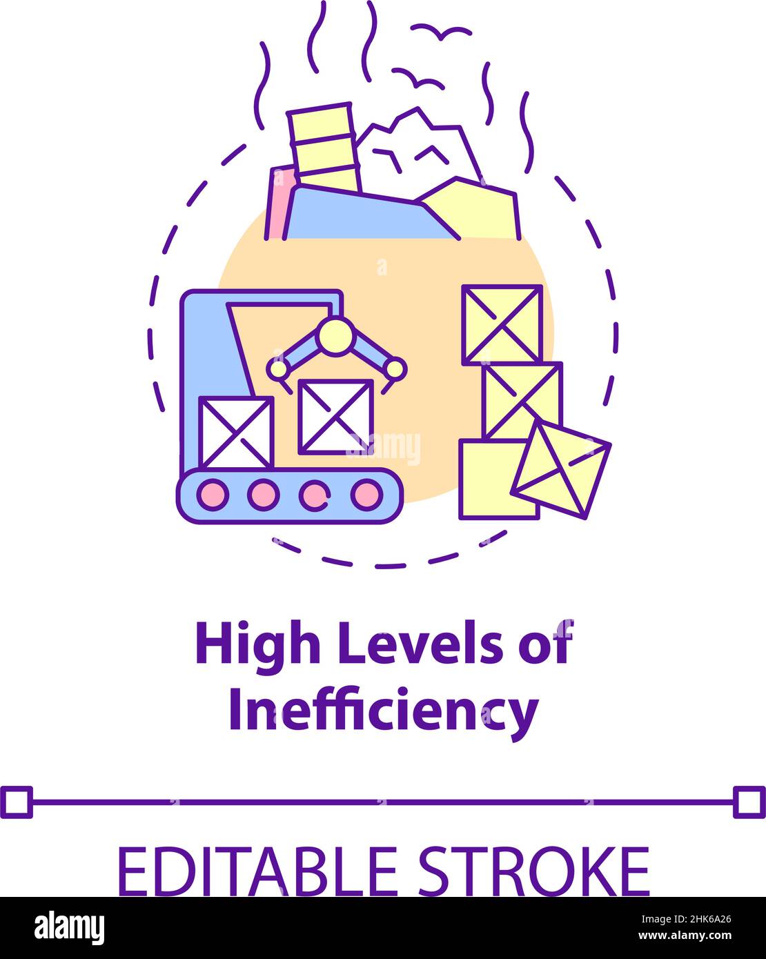 High levels of inefficiency concept icon Stock Vector Image & Art - Alamy