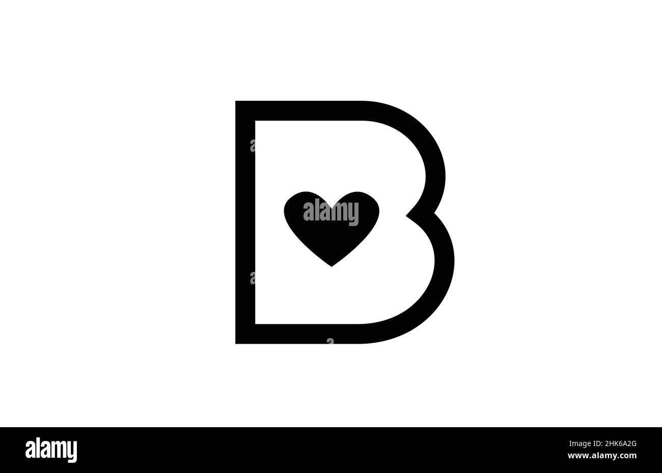 B Alphabet In Heart