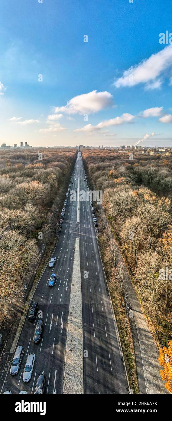 Aerial view of a long street in Berlin, Germany Stock Photo - Alamy