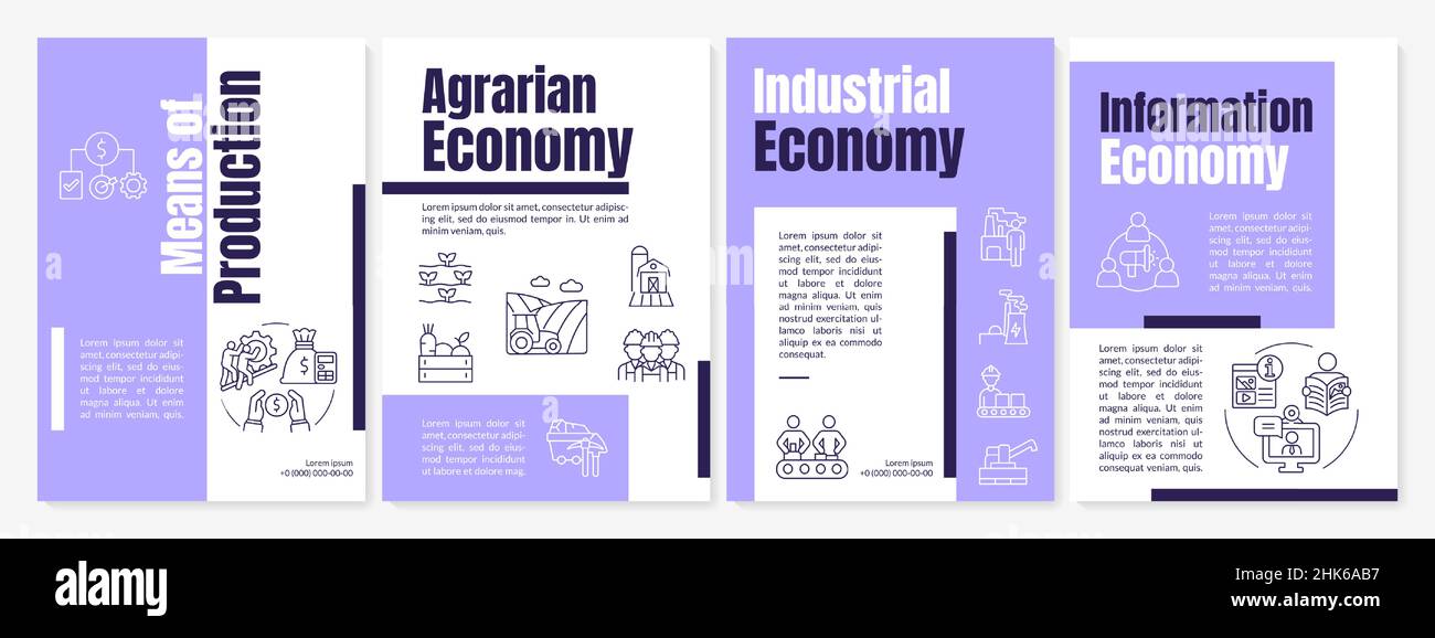 Economic system purple brochure template Stock Vector Image & Art - Alamy