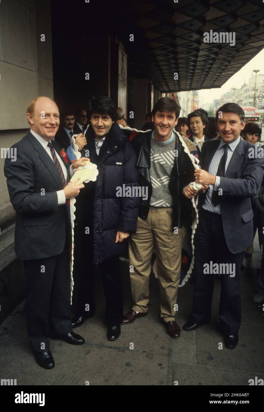 British politicians Neil Kinnock and David Steel with actor Tom Conti ...