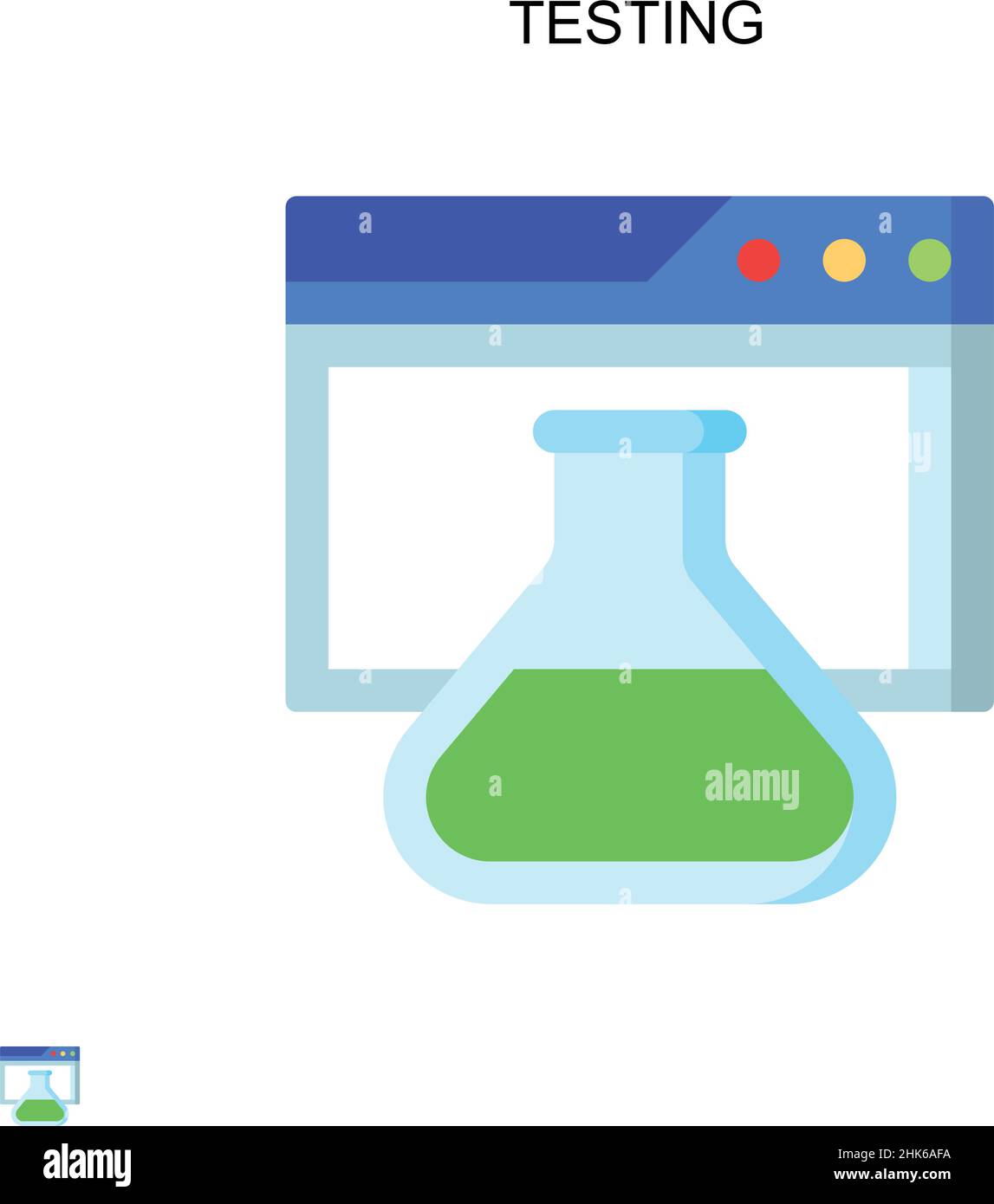 Testing Simple vector icon. Illustration symbol design template for web ...