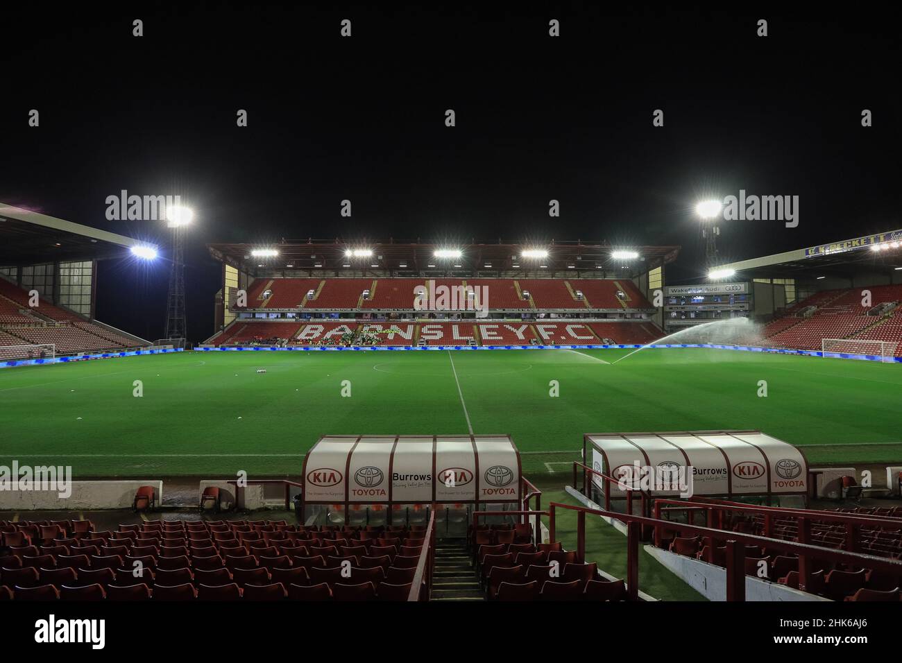 General view inside Oakwell Stadium ahead of today's game Stock Photo ...