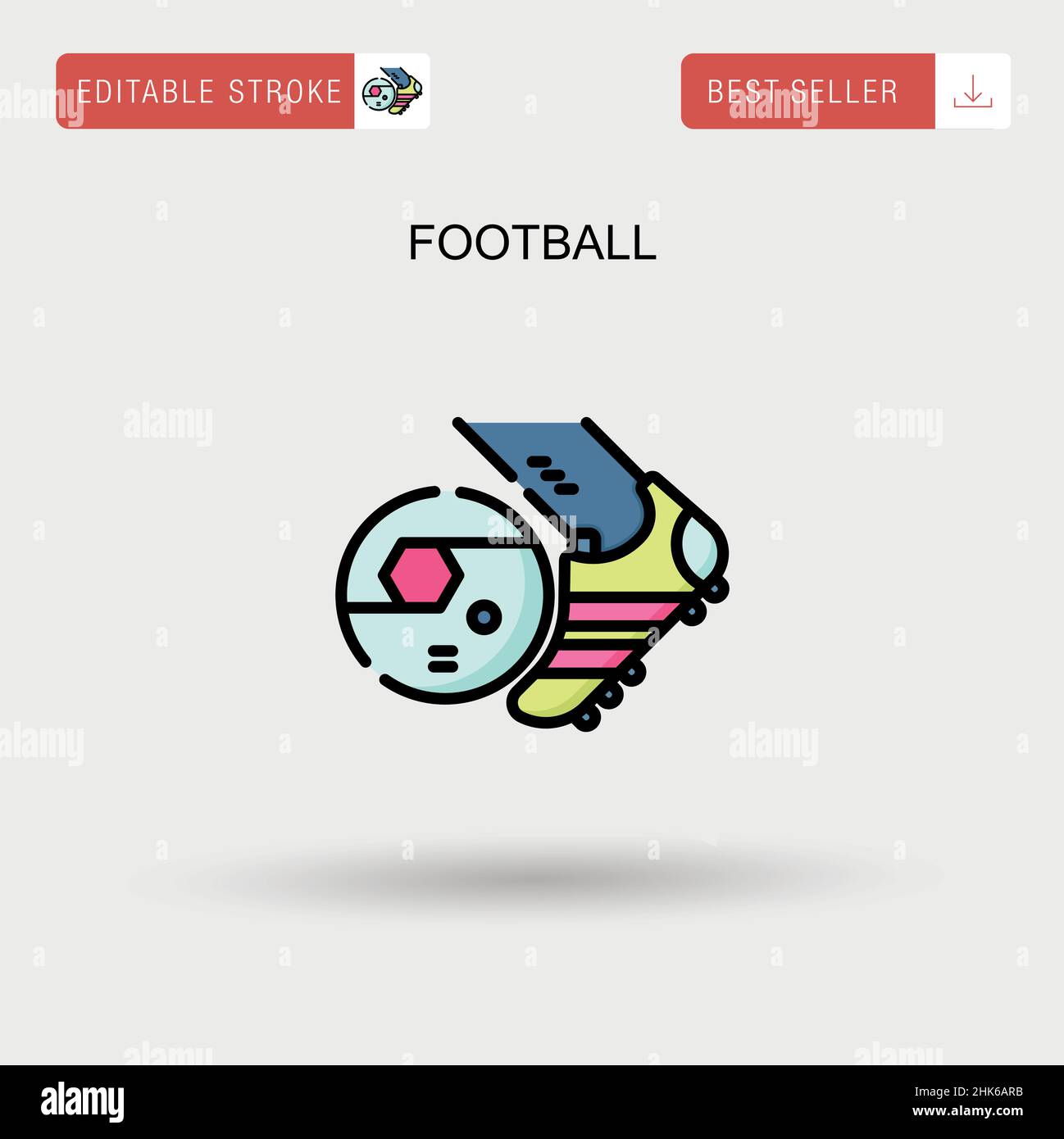 Football Simple vector icon Stock Vector Image & Art - Alamy