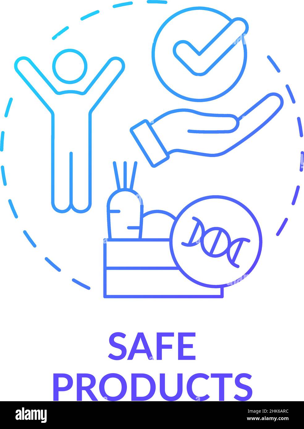 Safe products blue gradient concept icon Stock Vector Image & Art - Alamy