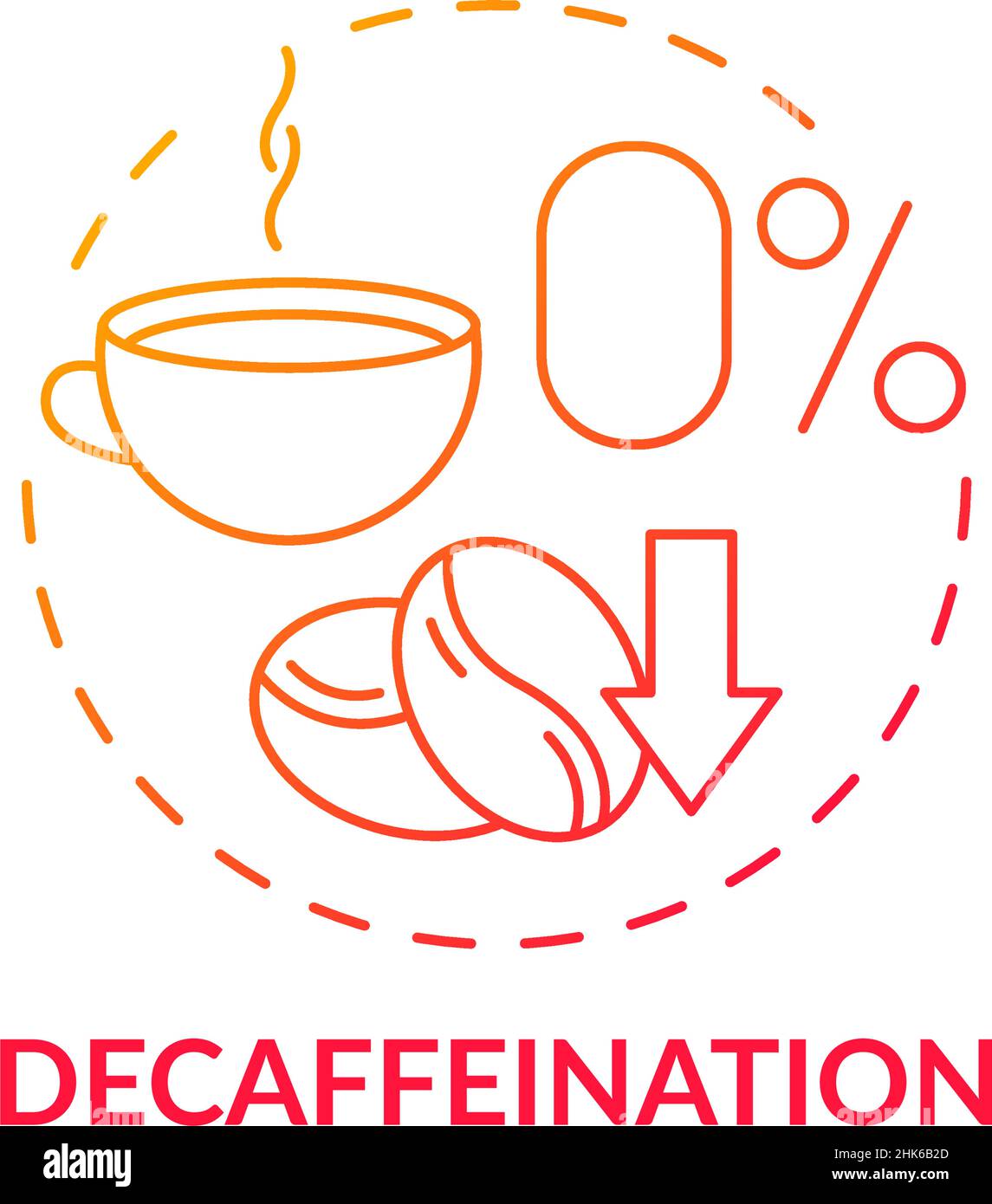 Decaffeination red gradient concept icon Stock Vector Image & Art - Alamy