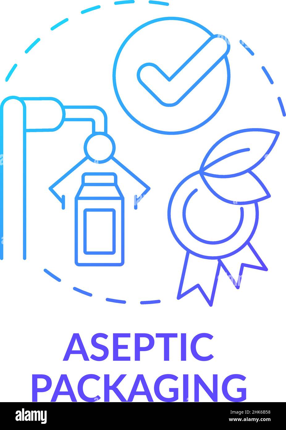 Aseptic packaging blue gradient concept icon Stock Vector Image & Art ...
