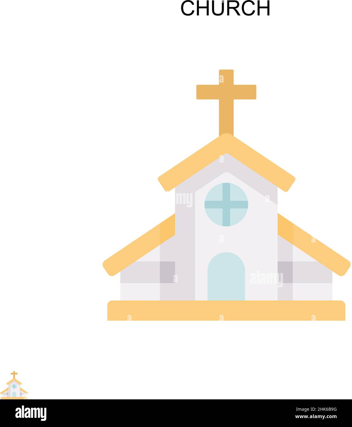 Church Simple vector icon. Illustration symbol design template for web ...