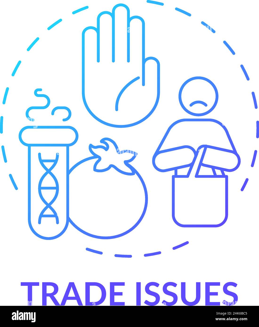 Trade issues blue gradient concept icon Stock Vector Image & Art - Alamy